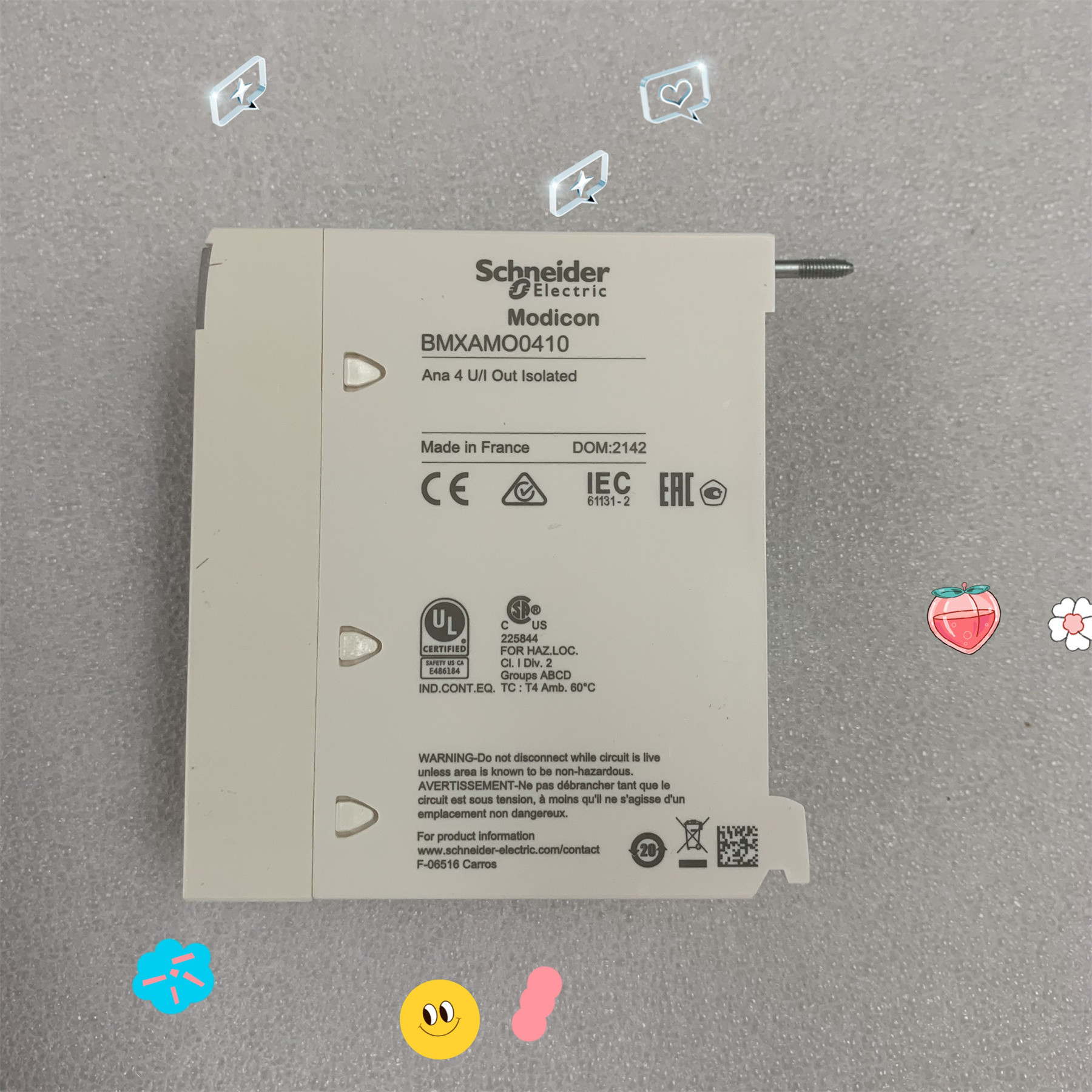 SCHNEIDER BMXAMO0410 MODICON ANALOG OUTPUT MODULE 24VDC IP20 NEW