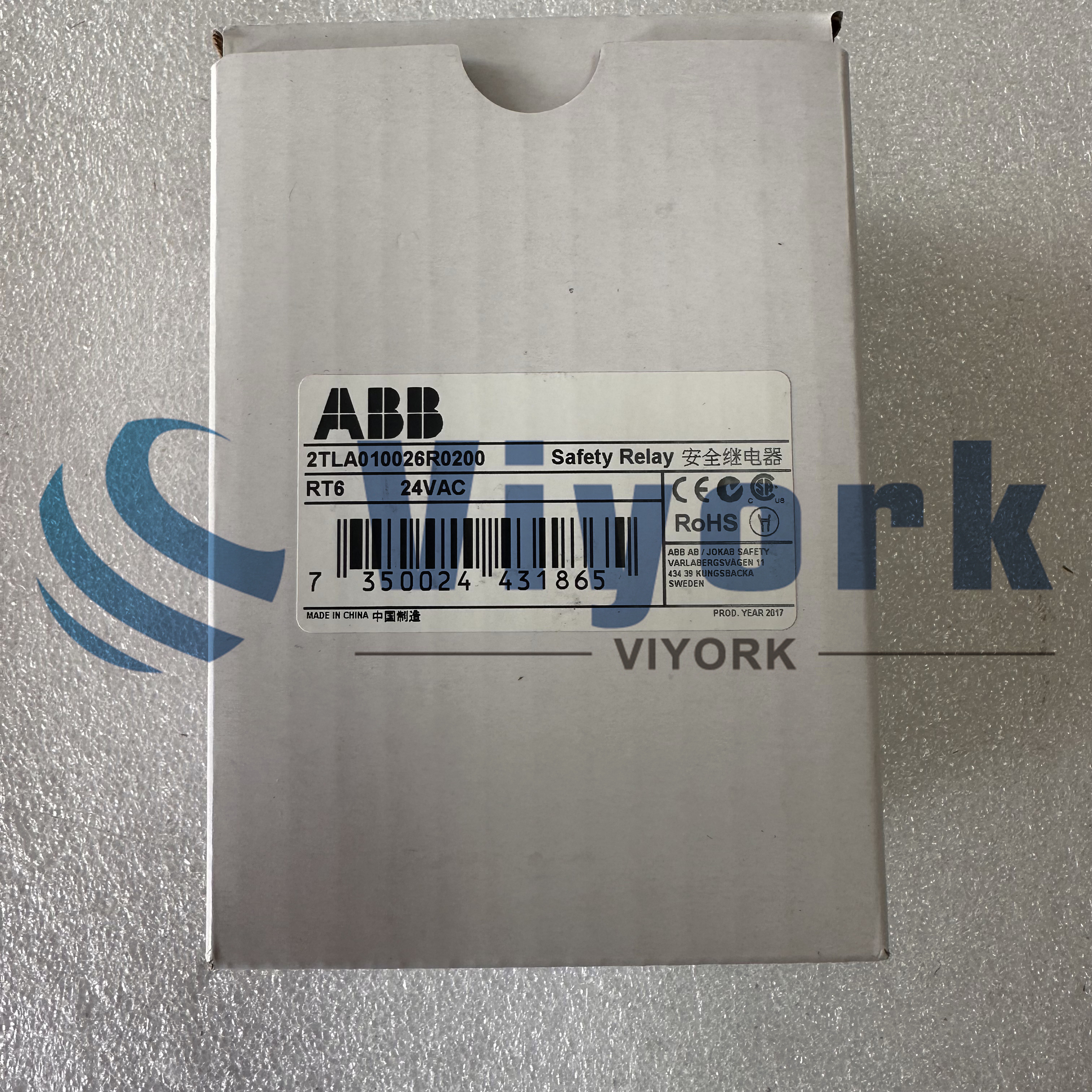 ABB 2LTA010026R0200 Safety Relay RT6 24VDC