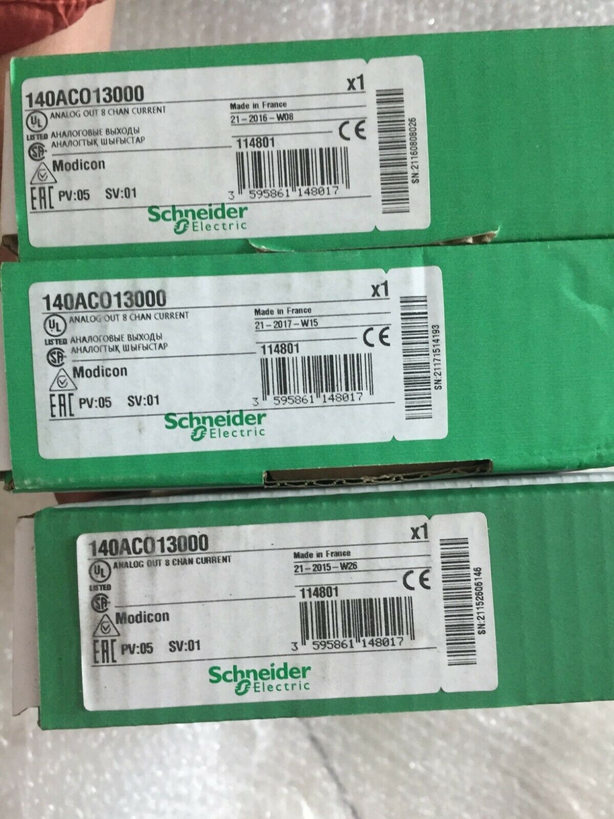 Sealed Schneider 140ACO13000 TSX Modicon Quantum Analog Output 8CH 140 ...