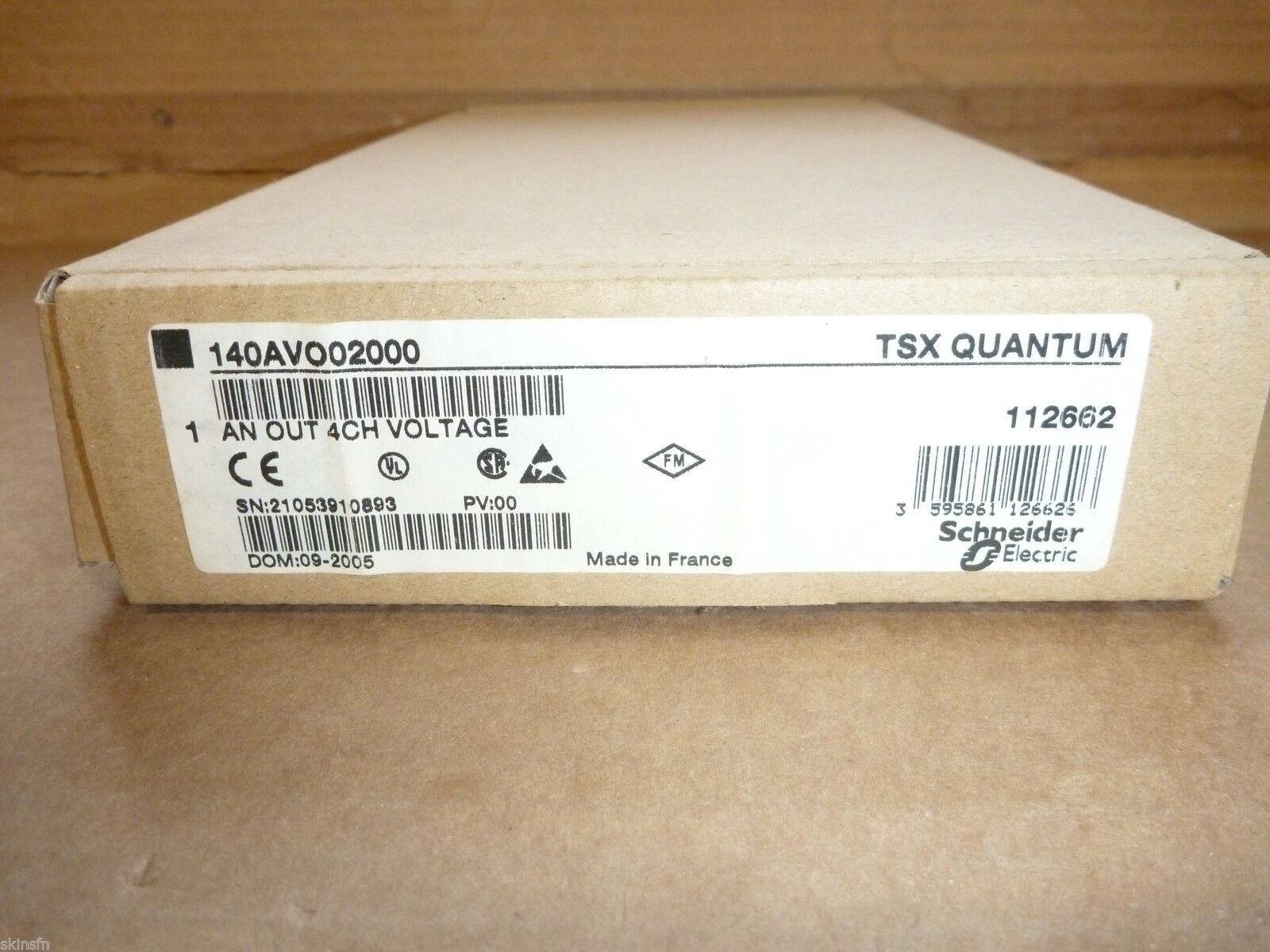 Schneider 140 AVO 020 00 Analog Output TSX Quantum 140AVO02000 AN Out ...