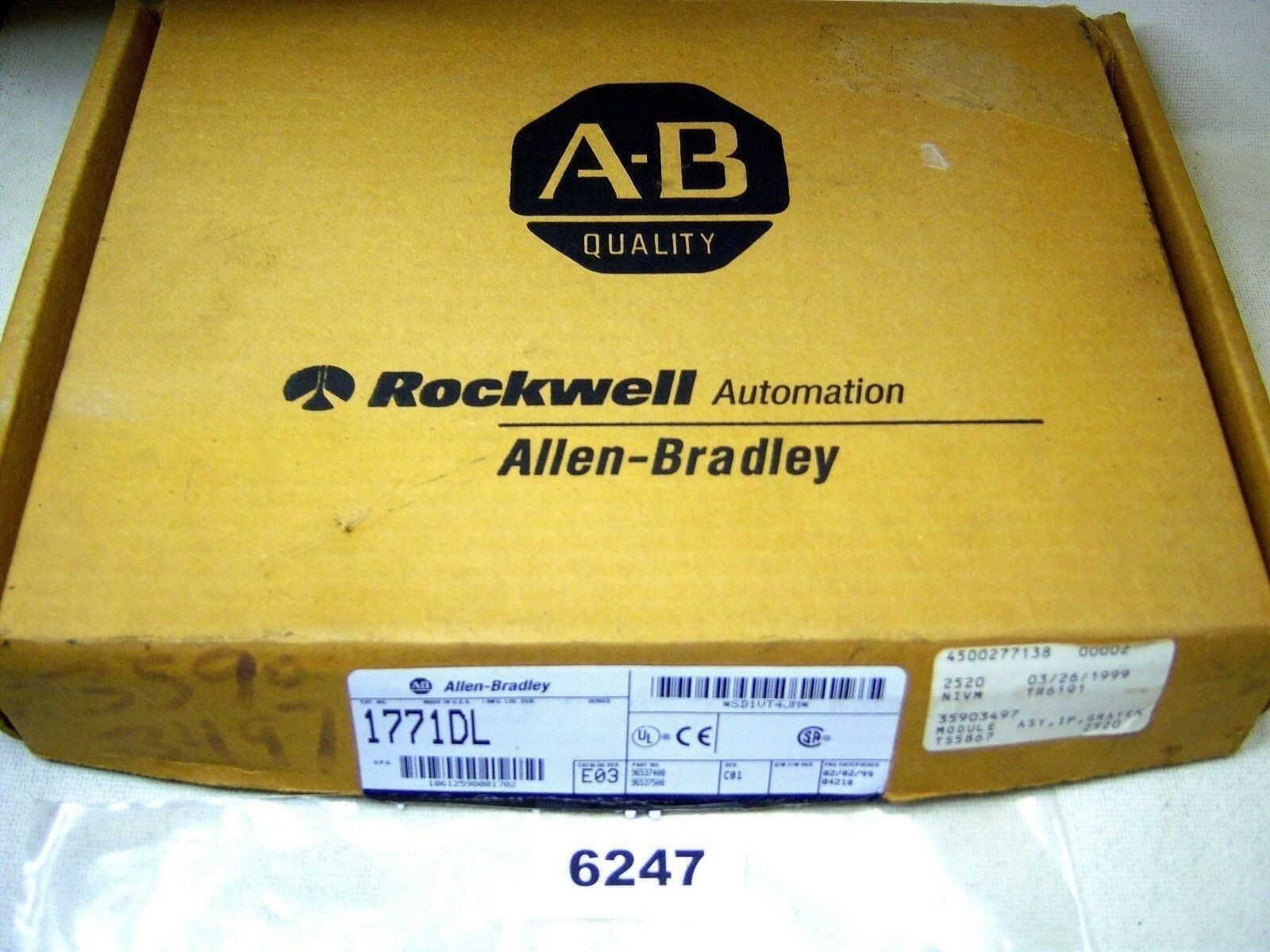 ALLEN - BRADLEY PLC-5 1771DL Digital I O Module Gray Encoder Input ...